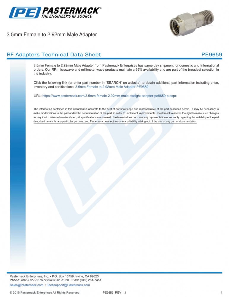 PE9659 technical document page 4