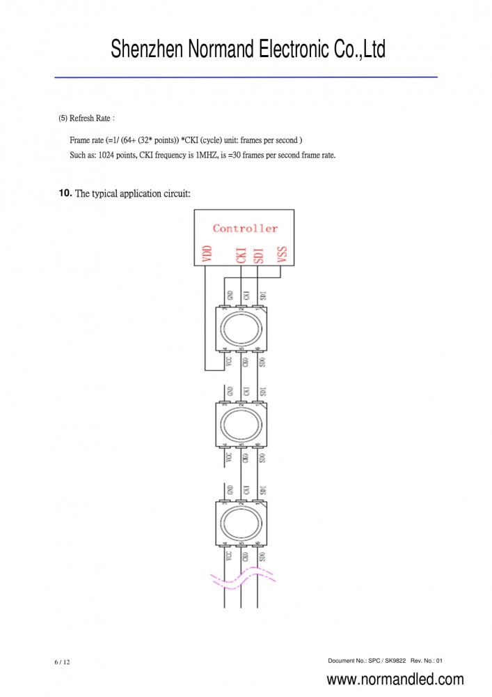SK9822 specification page 6