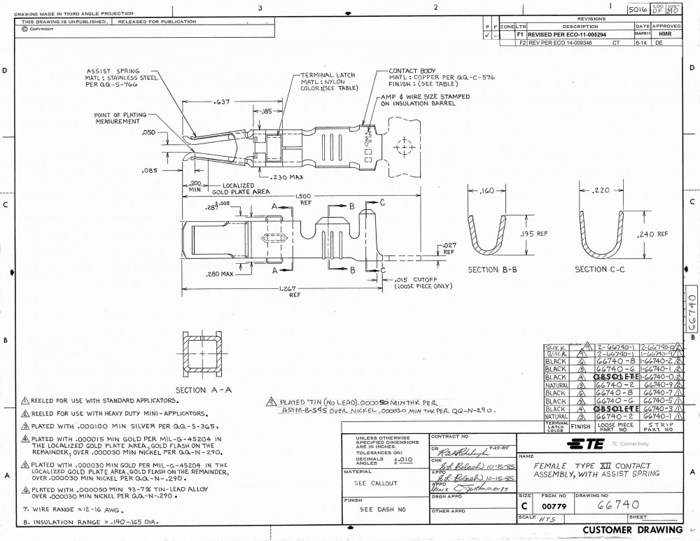 TE Connectivity 2-66740-1 technical drawing preview
