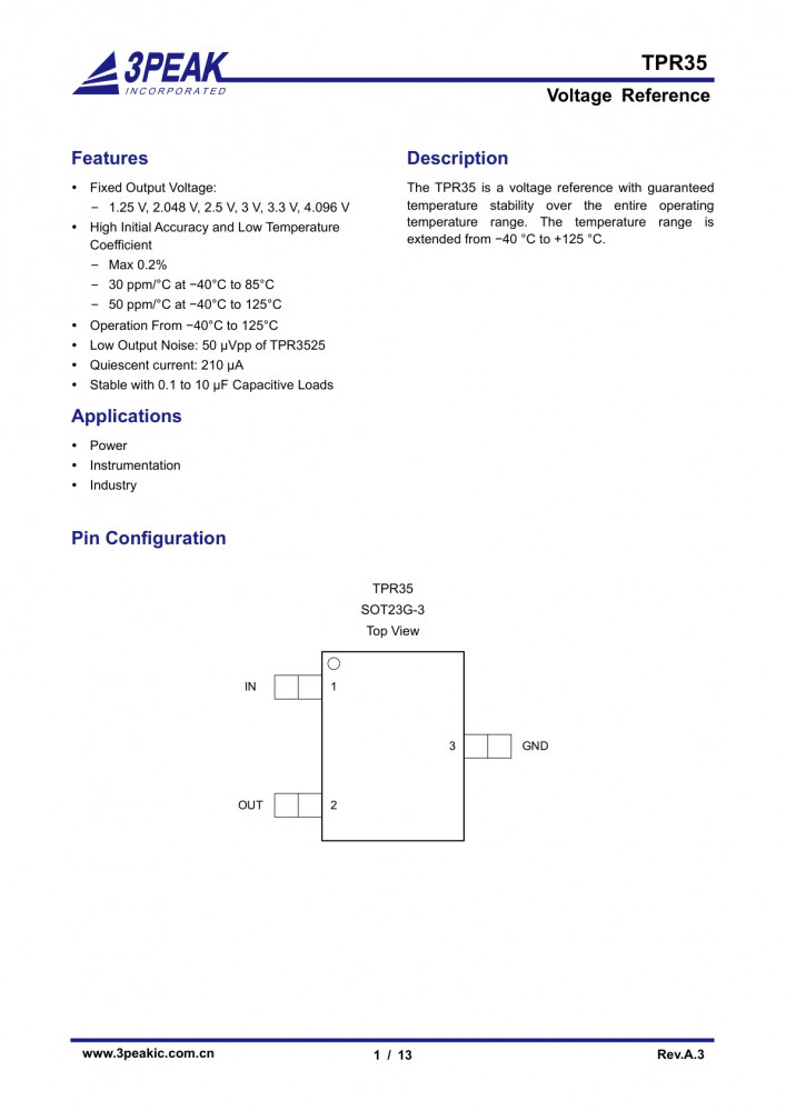 TPR3530-S3TR datasheet page 1
