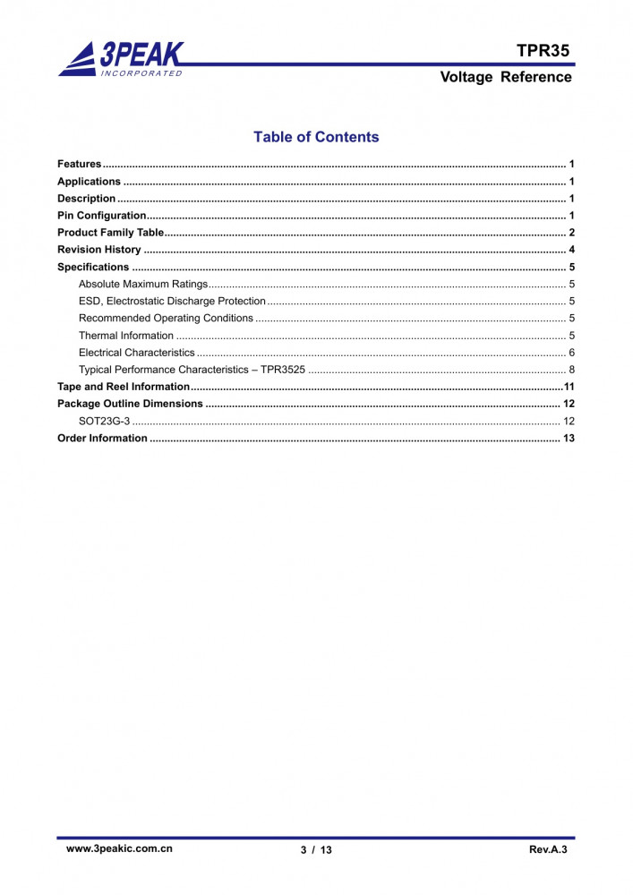 TPR3530-S3TR datasheet page 3