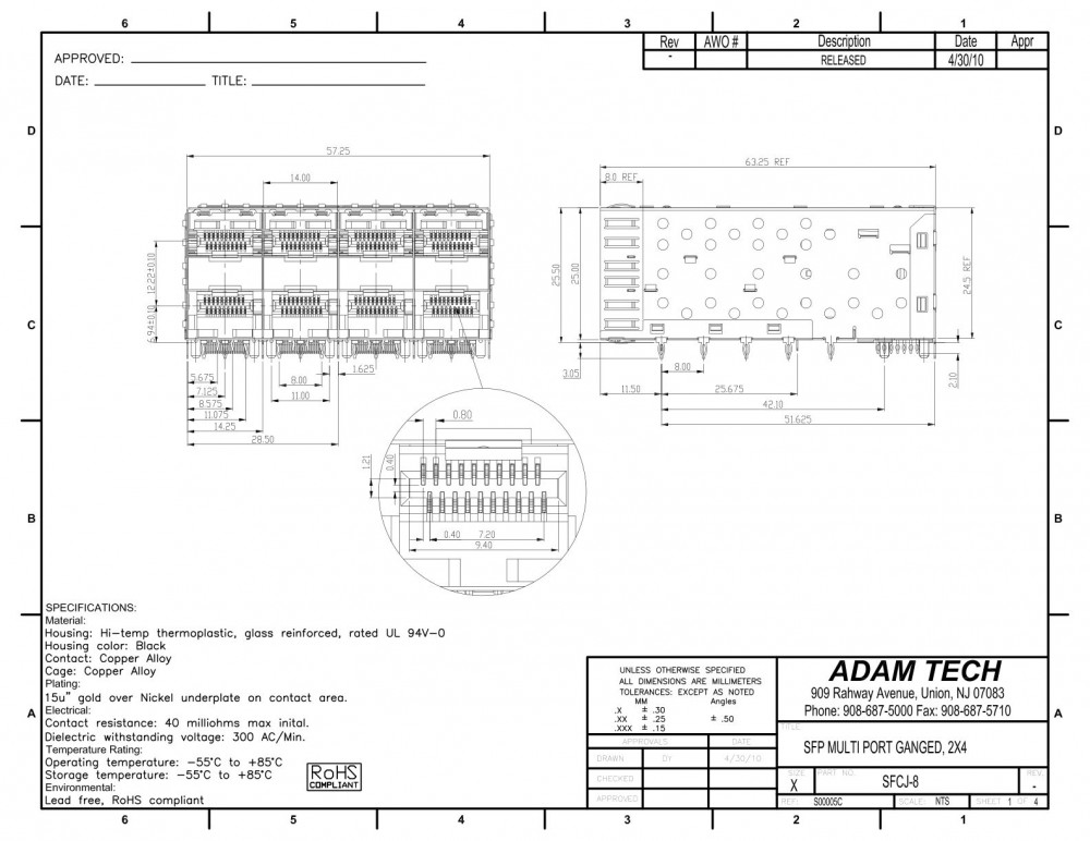 ADAM TECH SFCJ-8 drawing page 1