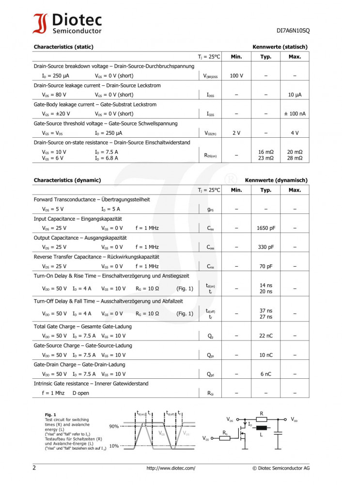 DI7A6N10SQ technical document page 2