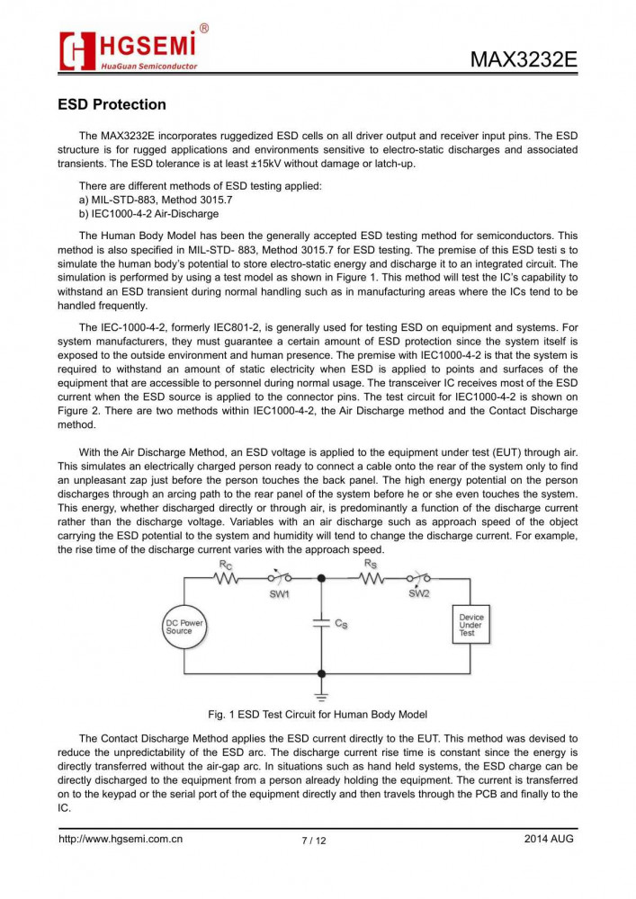 MAX3232ECMT/TR datasheet page 7