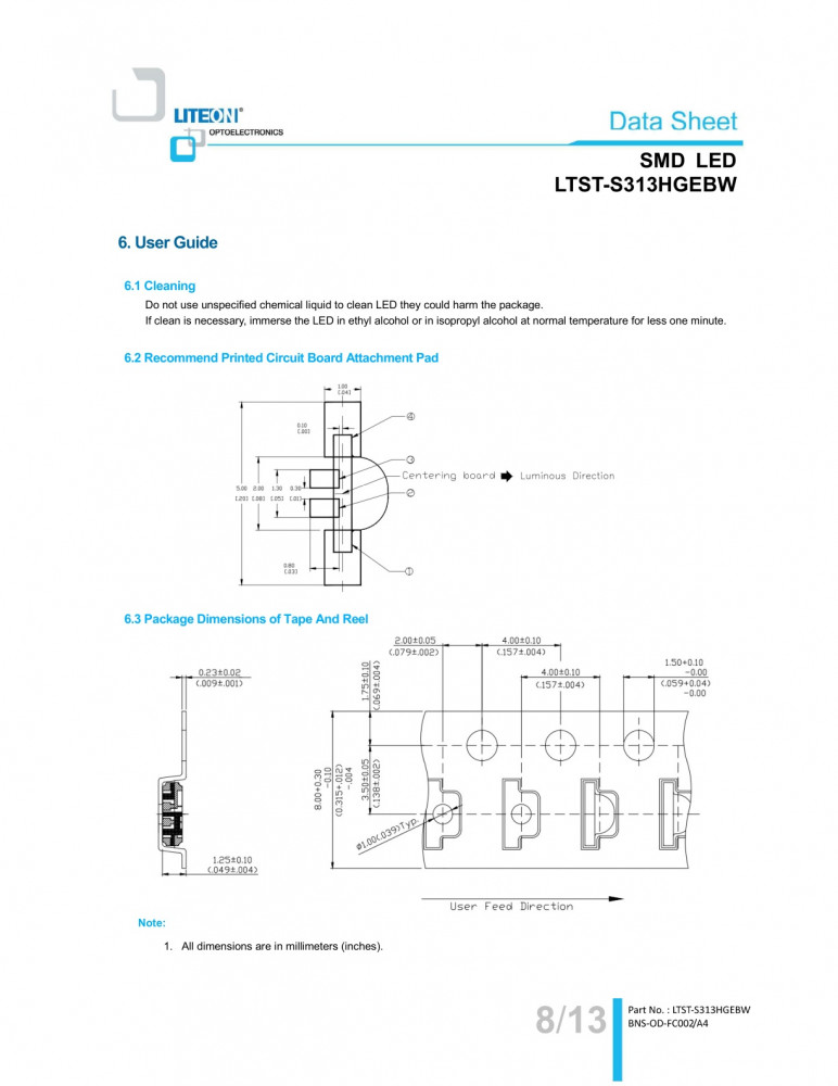LTST-S313HGEBW datasheet page 9