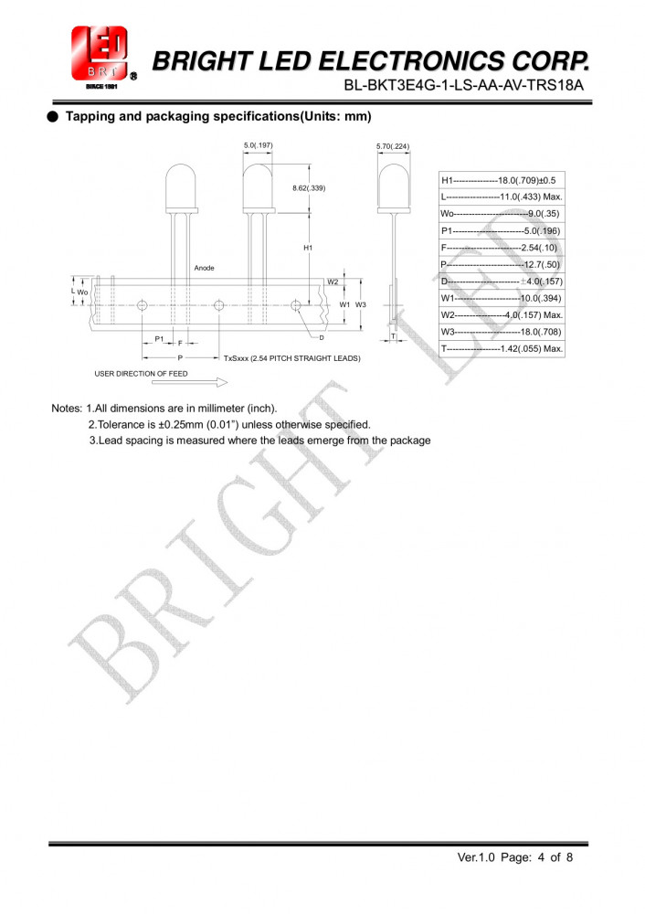 BL-BKT3E4G-1-LS-AA-AV-TRS18A datasheet page 4