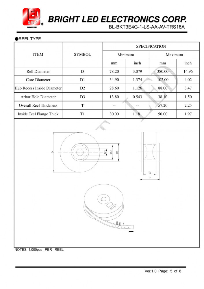 BL-BKT3E4G-1-LS-AA-AV-TRS18A datasheet page 5