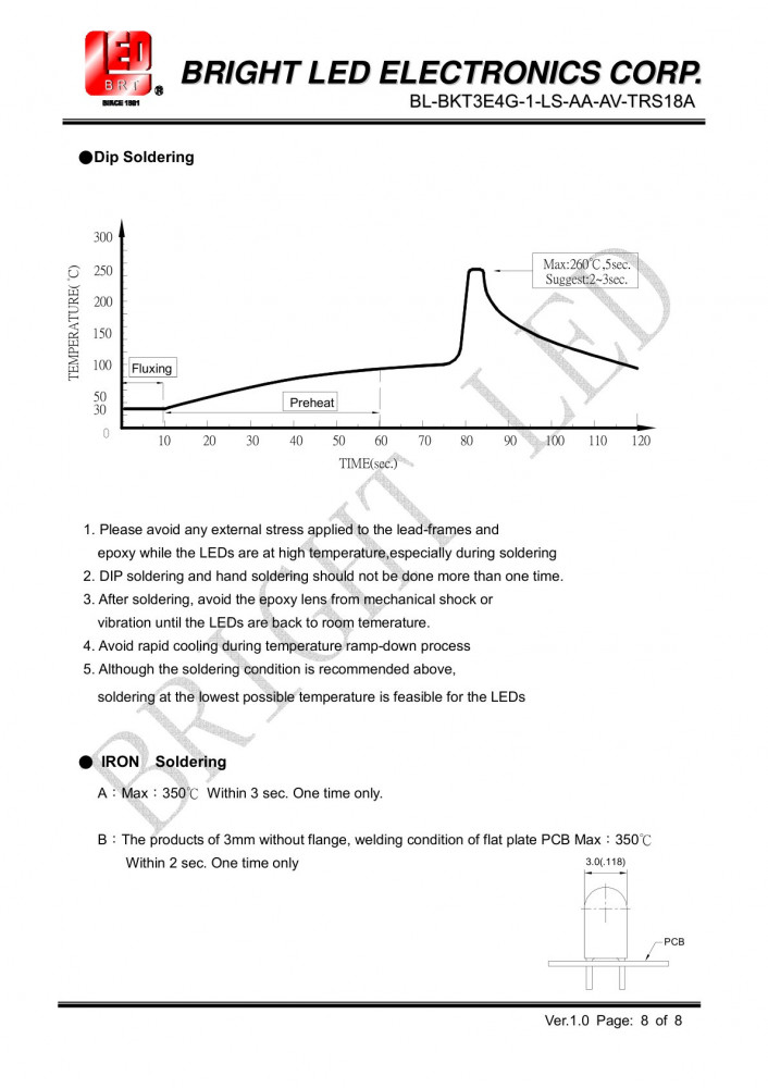 BL-BKT3E4G-1-LS-AA-AV-TRS18A datasheet page 8