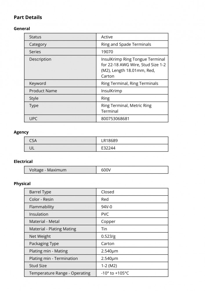190700005 product document preview, page 2