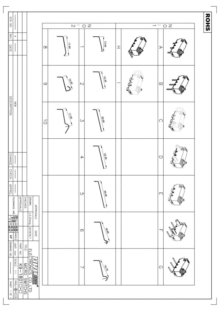 K9-1801A-1 micro switch drawing page 2