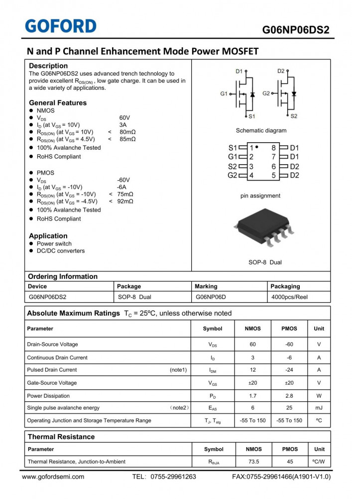 G06NP06DS2 datasheet page 1