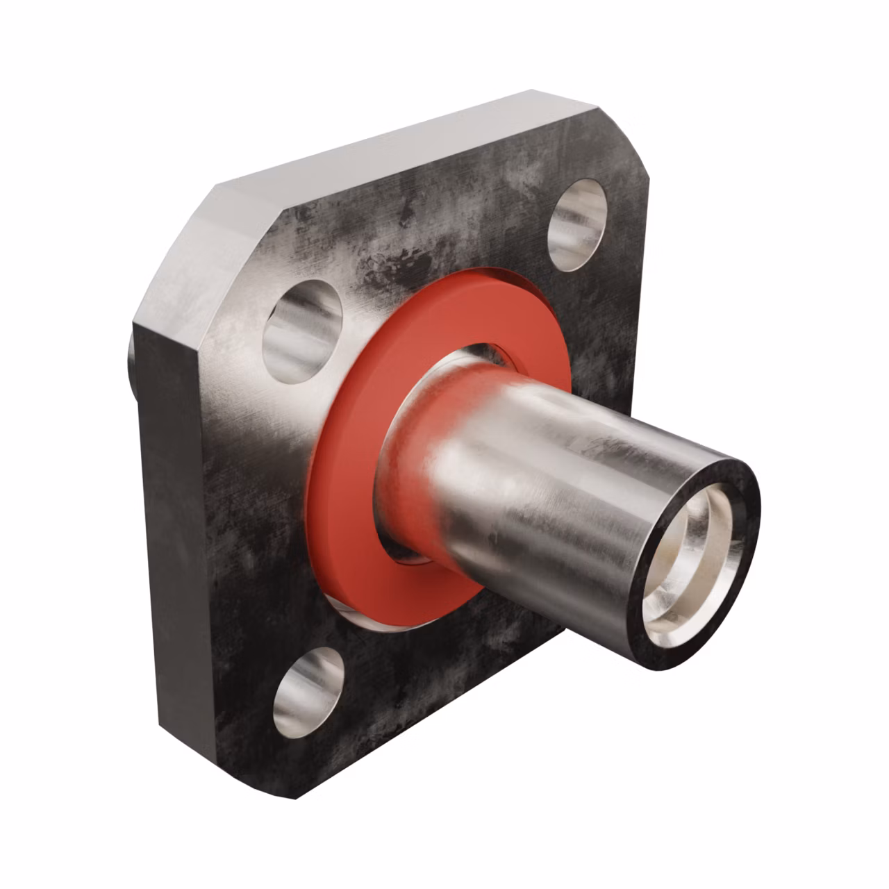 SMA Jack-to-SMP Plug, Detent, Between-Series Adapter, 4-Hole Flange Mount, Straight, Brass Body, Individual Bag, 50 Ohms for sale