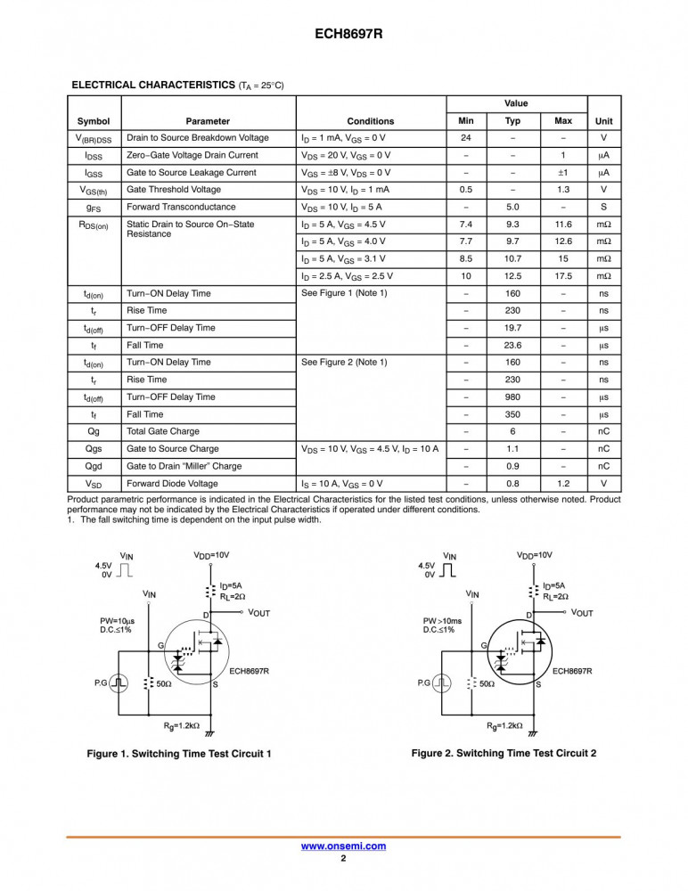 ECH8697R datasheet page 2