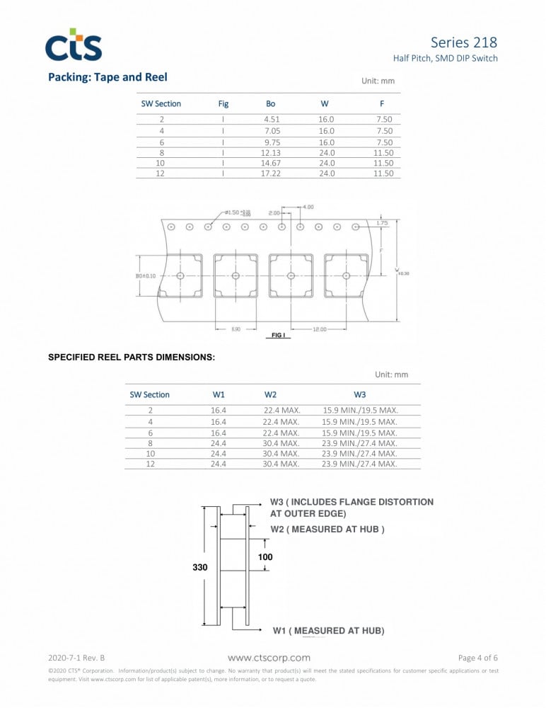 CTS 218-2LPS datasheet page 4