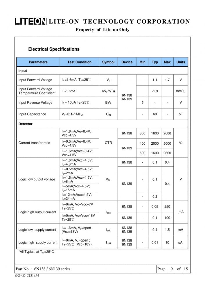 6N138S datasheet page 9