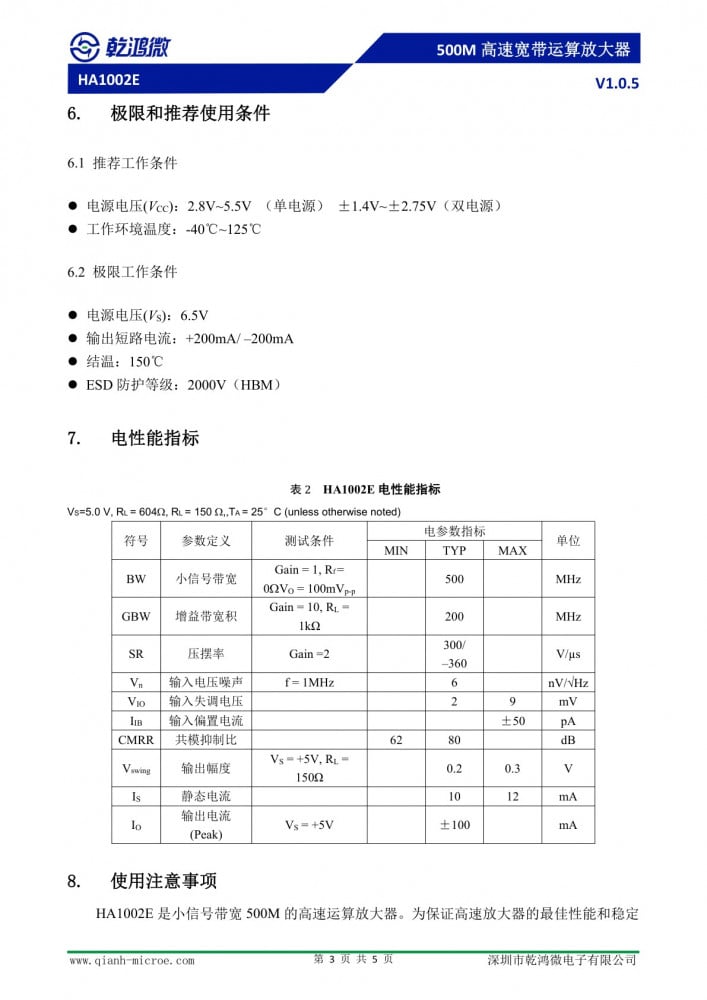 HA1002E datasheet page 3