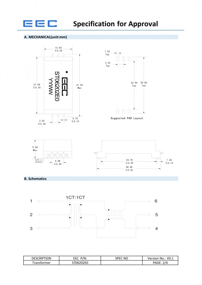 ST06202E0 specification page 3