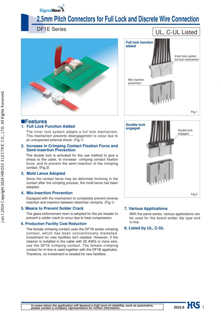 HRS DF1E datasheet page 1