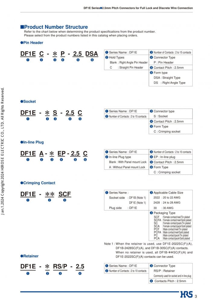 HRS DF1E datasheet page 3