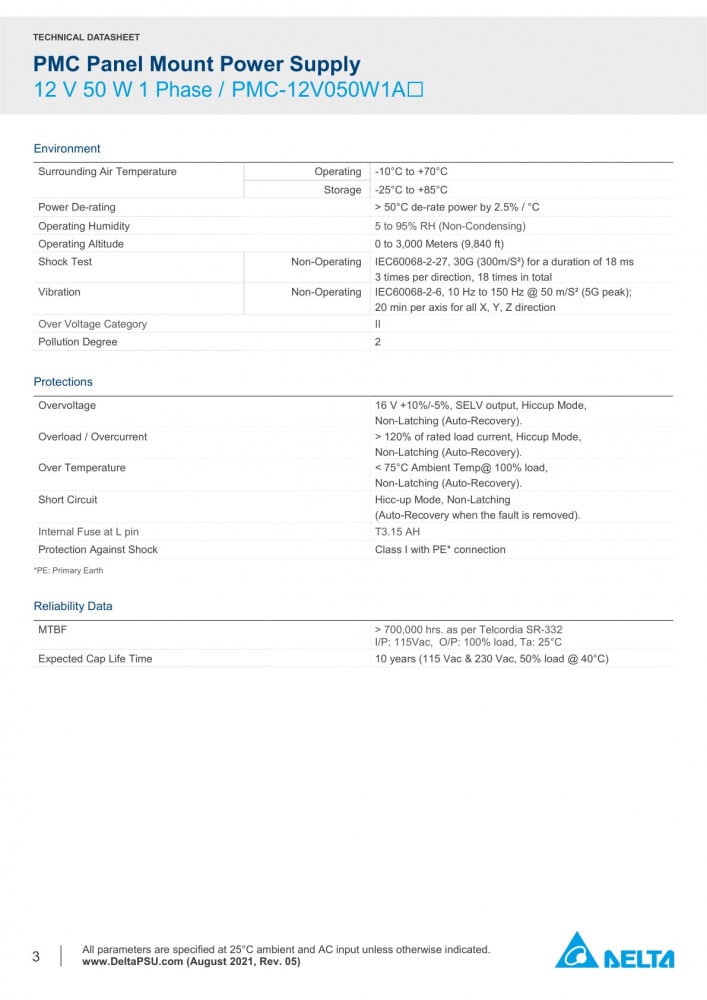 PMC-12V050W1AA datasheet page 3