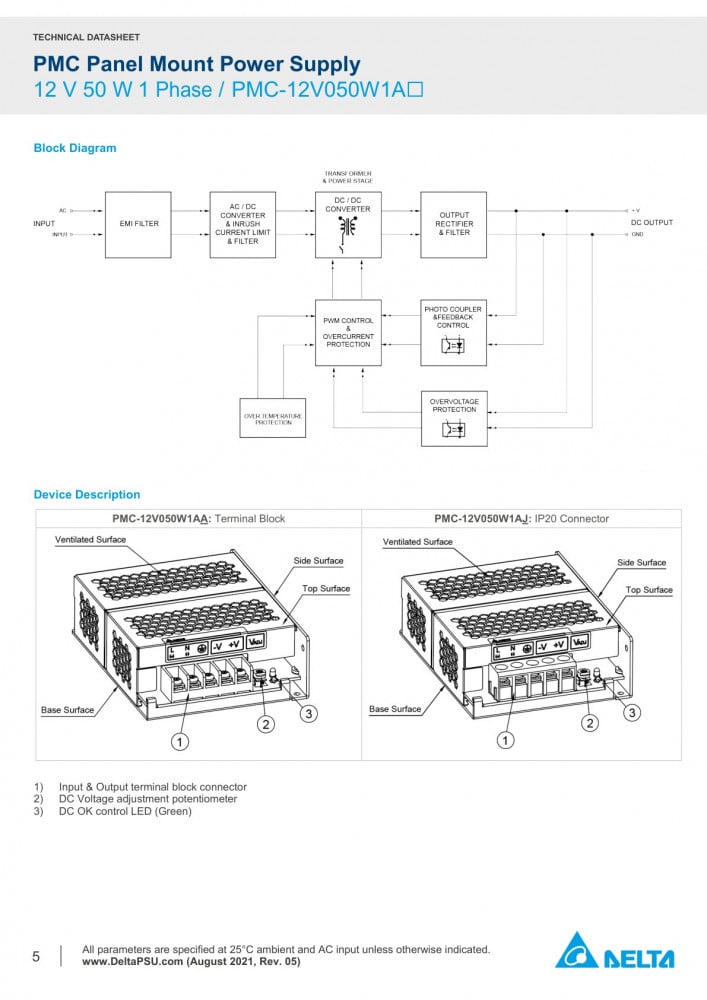 PMC-12V050W1AA datasheet page 5