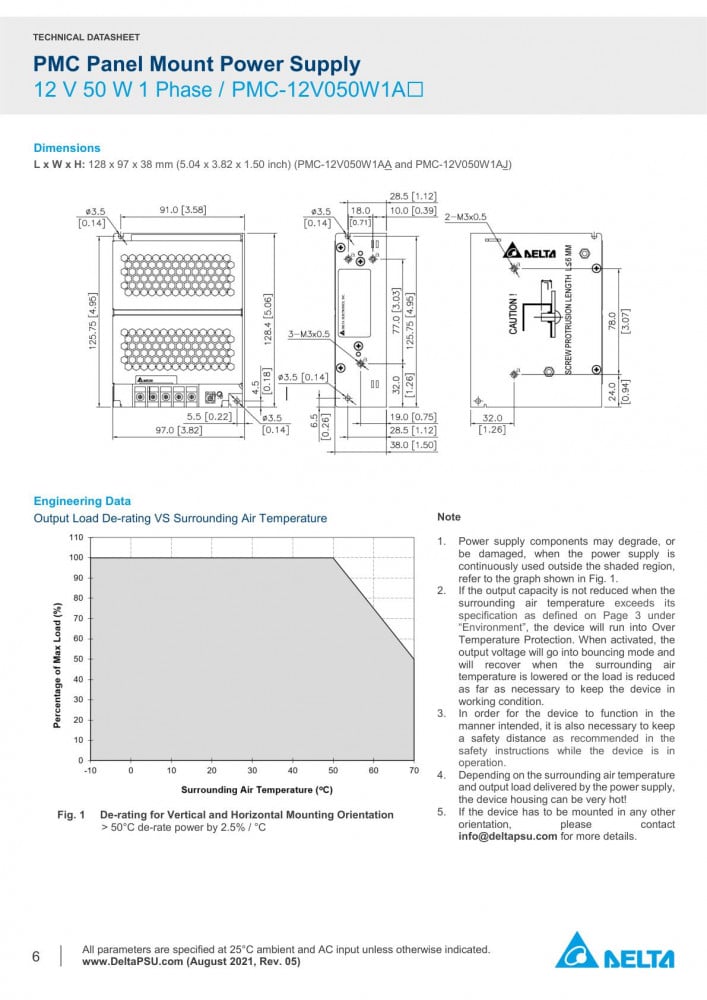 PMC-12V050W1AA datasheet page 6
