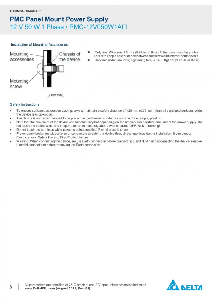 PMC-12V050W1AA datasheet page 8