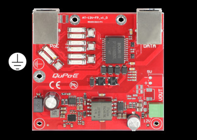 QuPoE AT-12V-FP - active splitter that provides full PoE and data output protection. It is compliant with the IEEE802.3at standard. The device is ideal for outdoor applications and powering gateway devices, routers, etc. for sale
