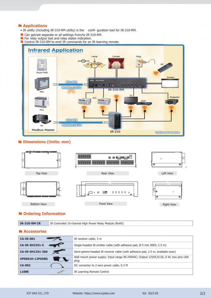 IR-310-RM technical document image 2