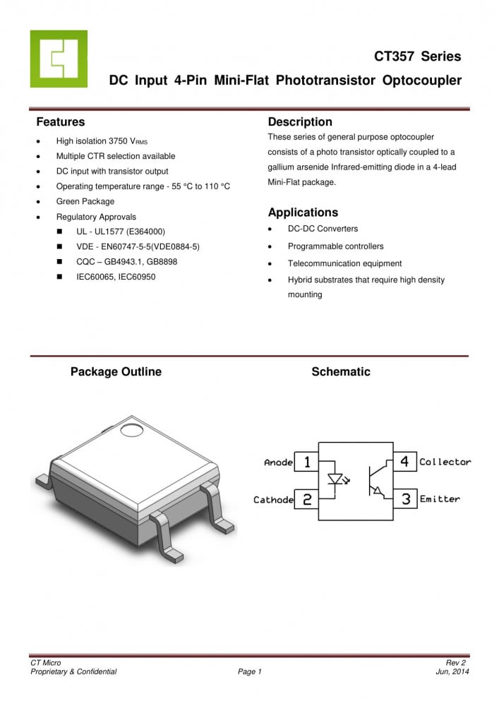 CT357B(T1) datasheet page 1