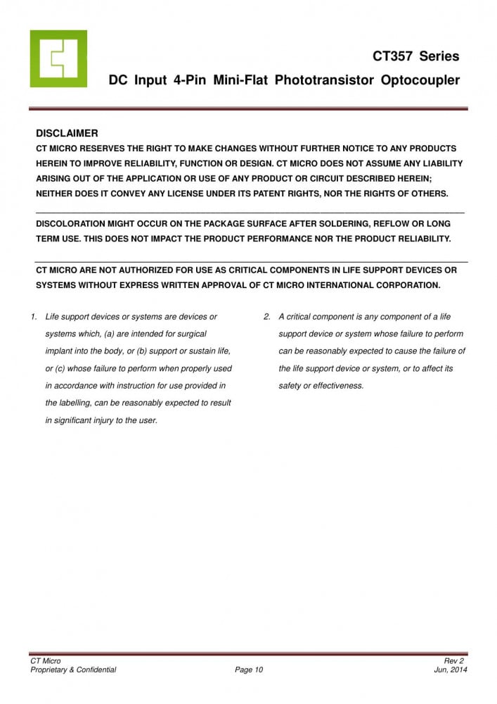 CT357B(T1) datasheet page 10