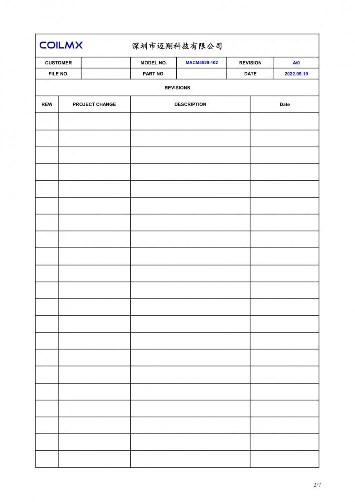MACM4520-102 specification page 2