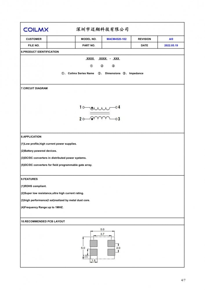 MACM4520-102 specification page 4