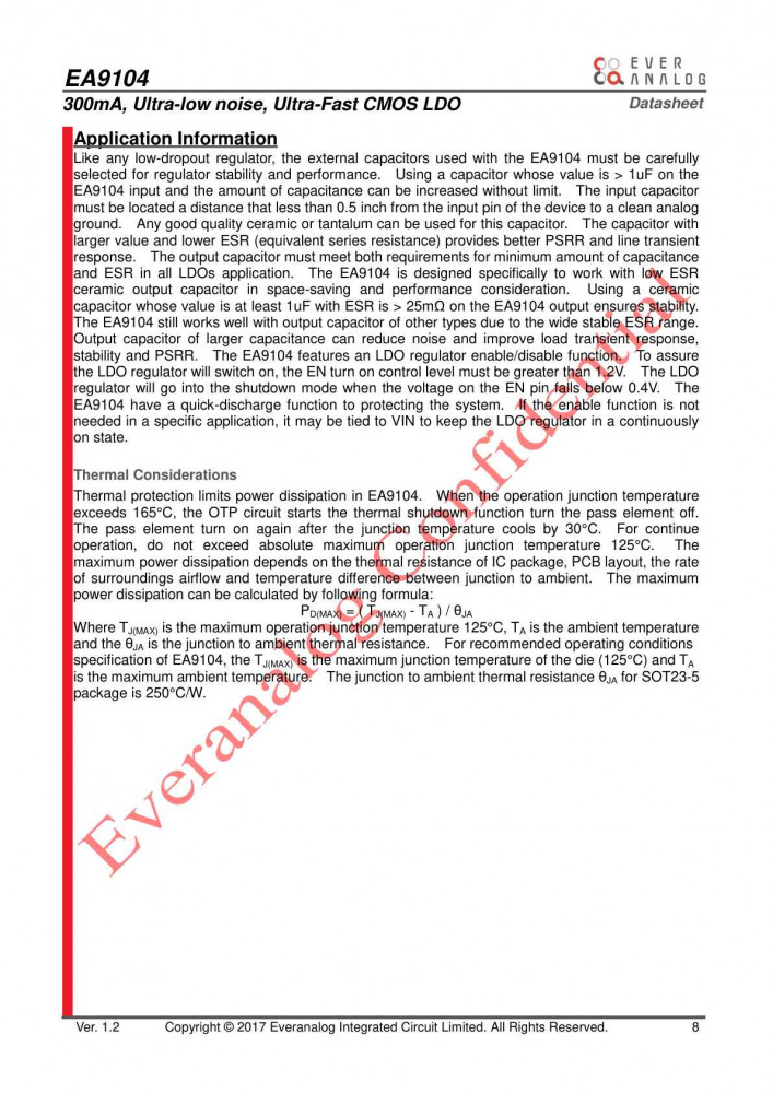 EA910418T5R datasheet page 8