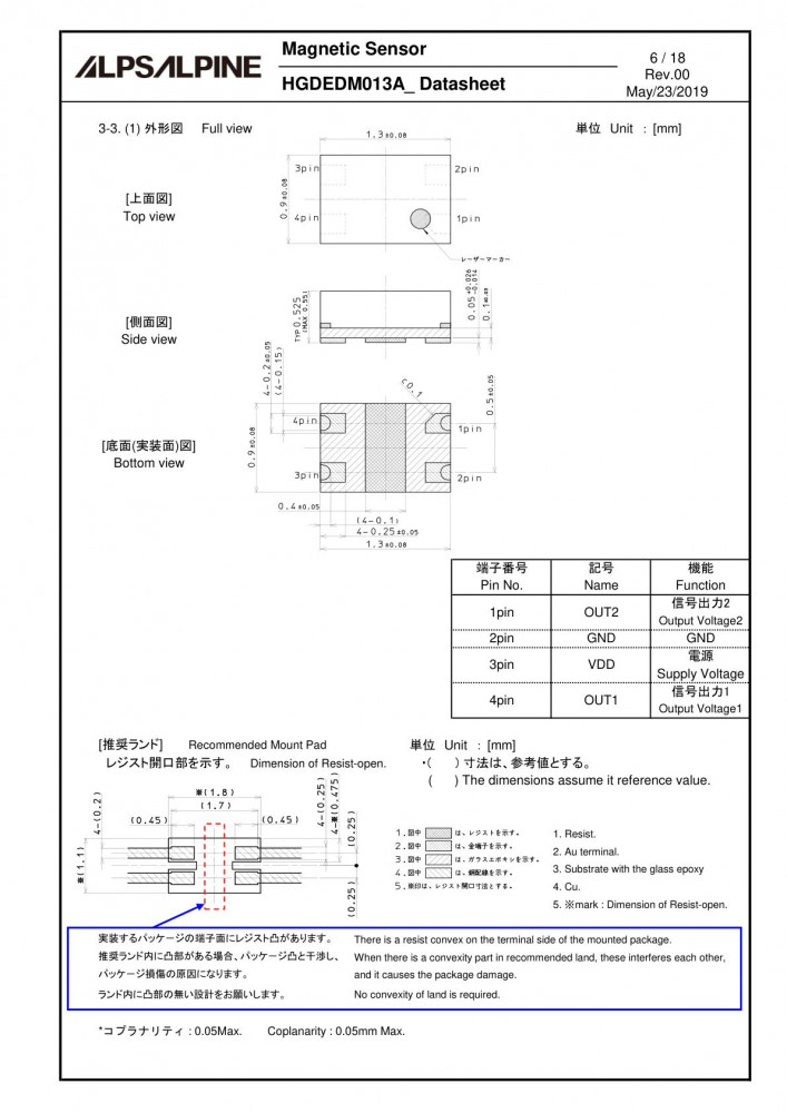HGDEDM013A datasheet page 6