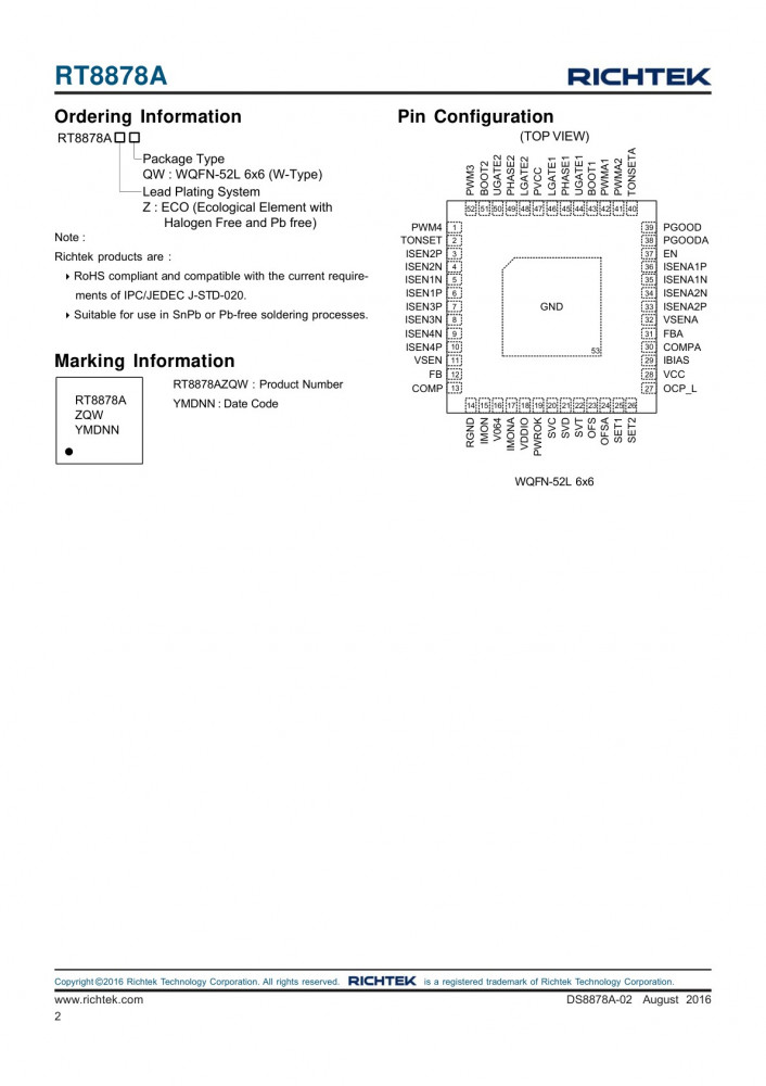 RT8878A datasheet page 2