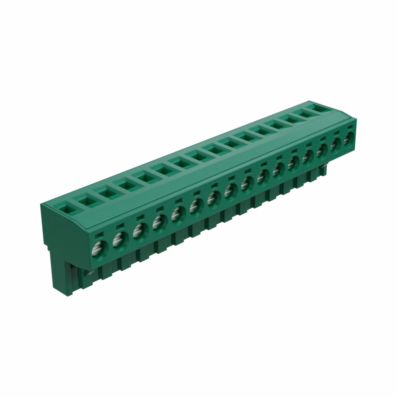 5.08mm Pitch Eurostyle Horizontal Plug, with Standard Imprinting, Green Housing, 16 Circuits for sale