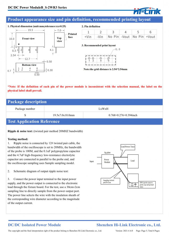 HLK-B1224S-2WR3 datasheet page 5