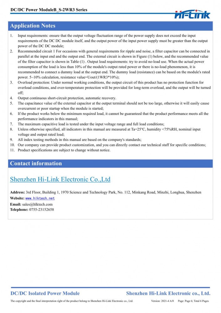 HLK-B1224S-2WR3 datasheet page 6