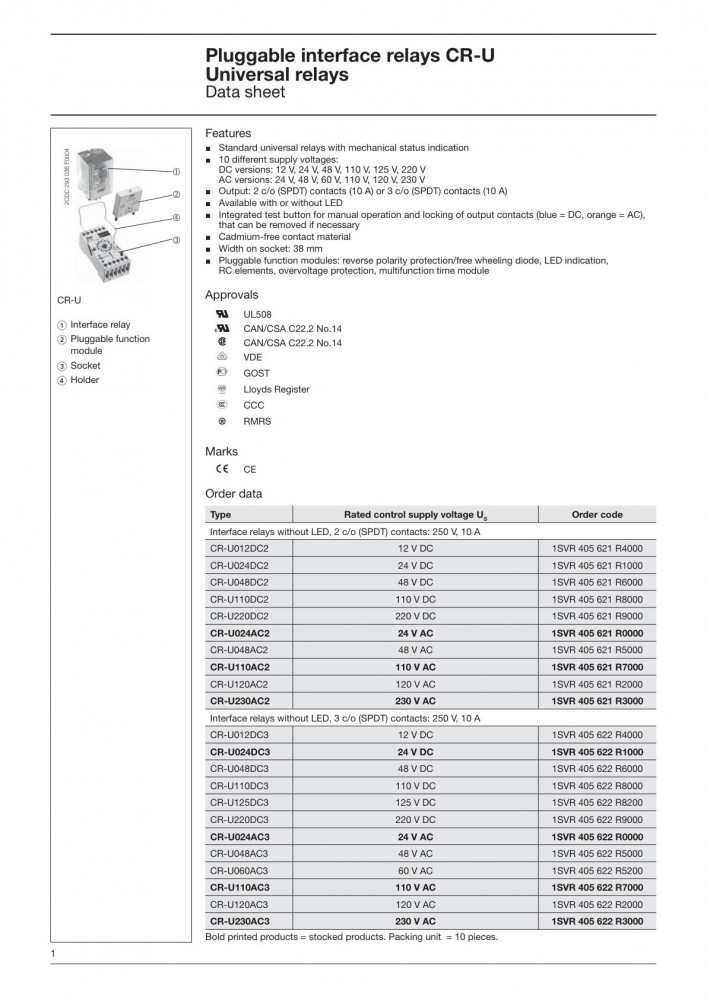 ABB CR-U technical document page 1