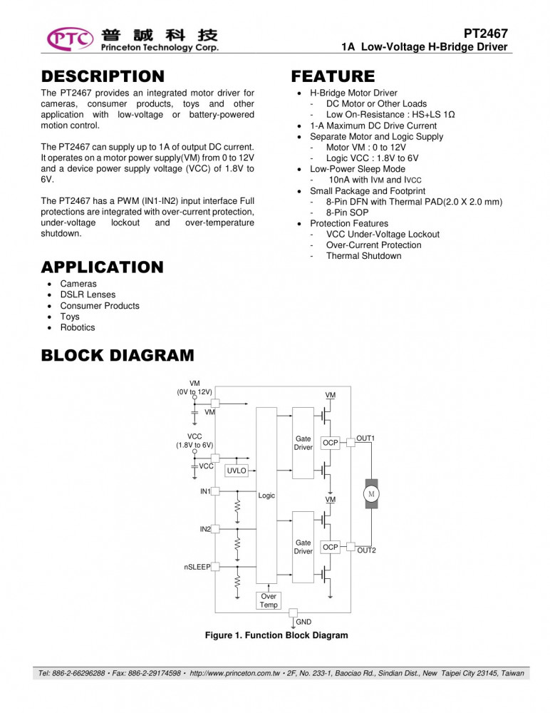 PT2467-S datasheet page 1