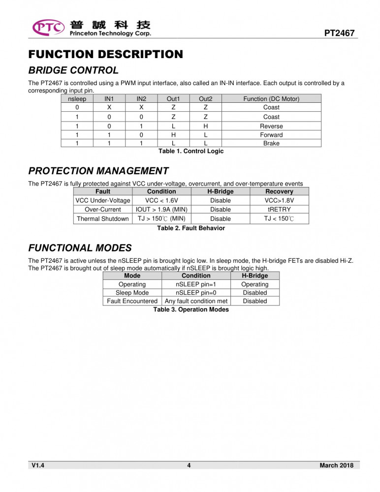 PT2467-S datasheet page 4