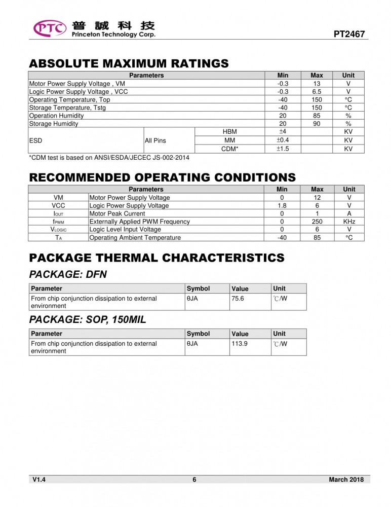 PT2467-S datasheet page 6
