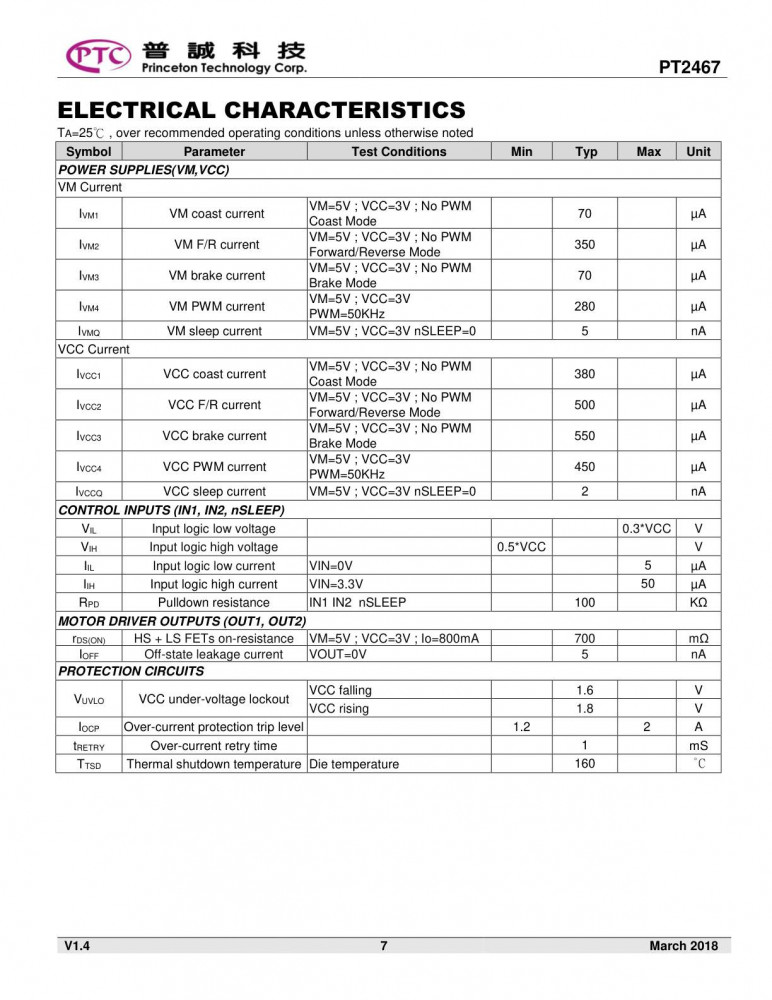 PT2467-S datasheet page 7