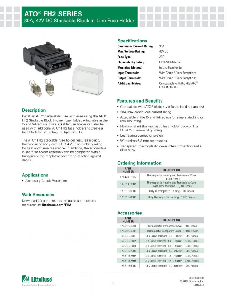 Littelfuse ATO FH2 technical document preview