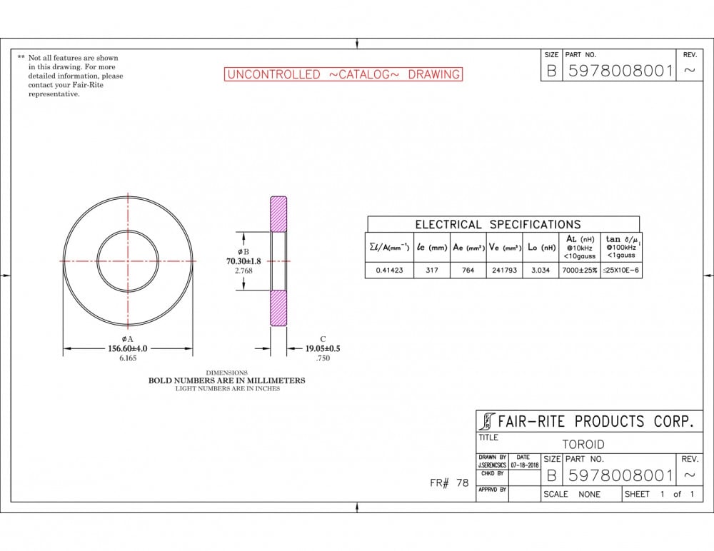 Fair-Rite 5978008001 title drawing