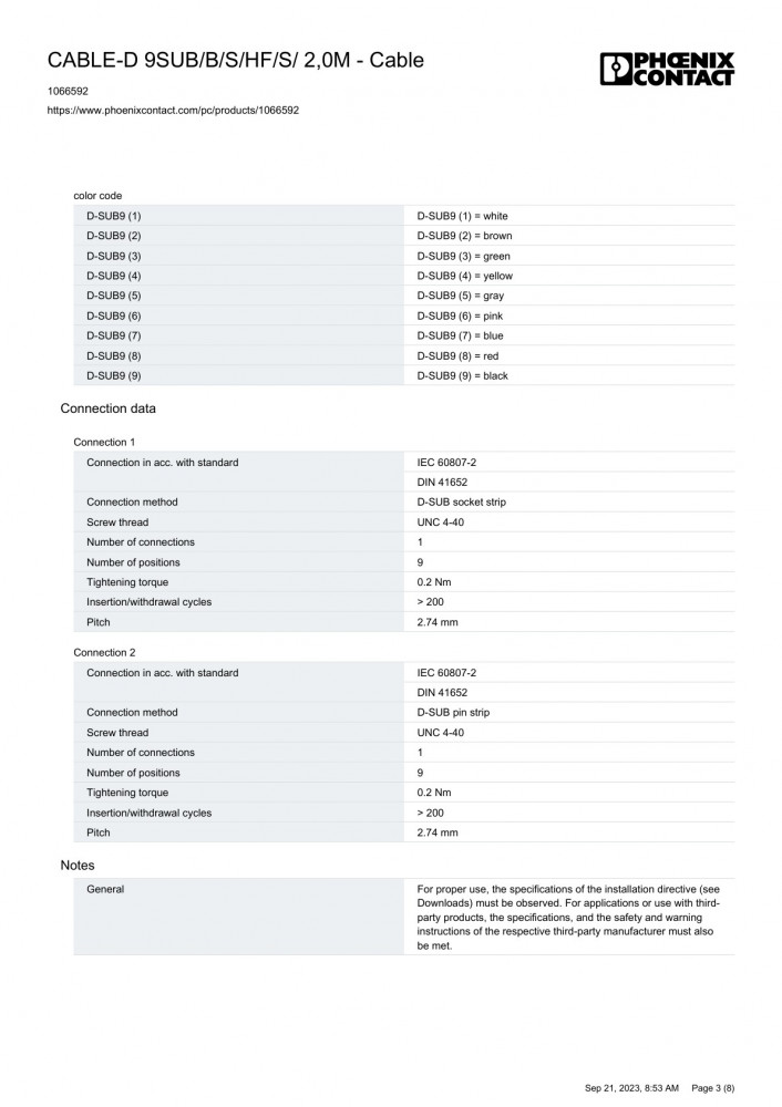 Phoenix Contact 1066592 technical document page 3