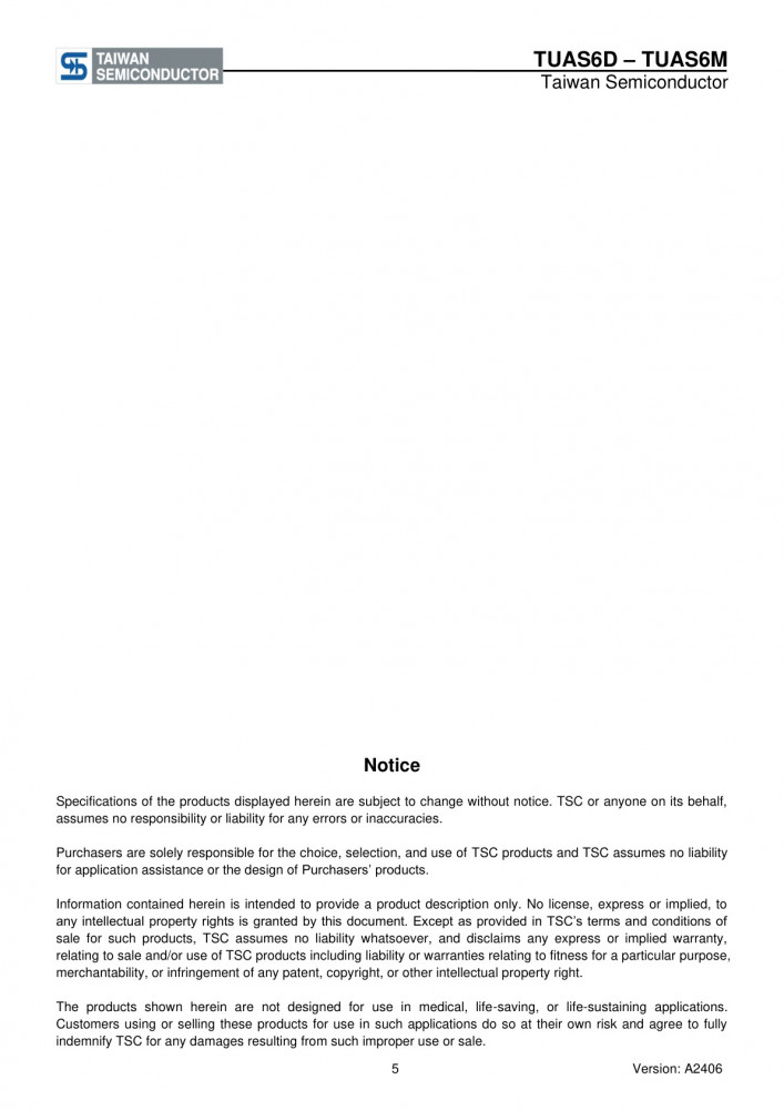 TUAS6M datasheet page 5