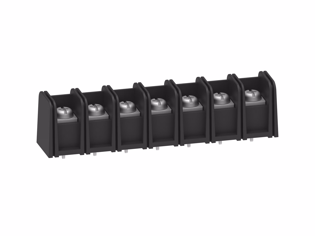 6.35mm Pitch Beau PCB Tri-Barrier Terminal Strip, without Mounting Ends,  with Clamp Washer Screws, 300V, 13 Circuits