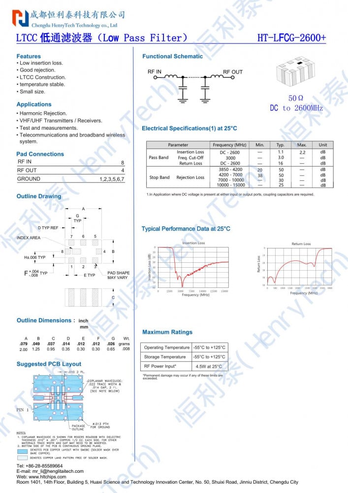 HT-LFCG-2600+ datasheet page